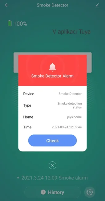 ZigBee Sensor Kouře Smartica SK01Z - Tuya.cz
